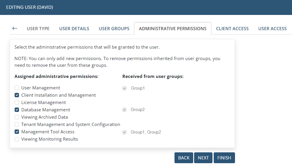 Example of Permissions